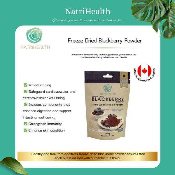 Natrihealth Freeze-Dried Blackberry Powder 100g – Antioxidant Superfoo